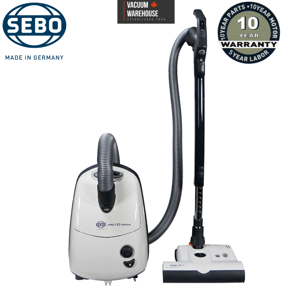 Sebo Airbelt E3 Premium Canister Vacuum White – Vacuum Warehouse